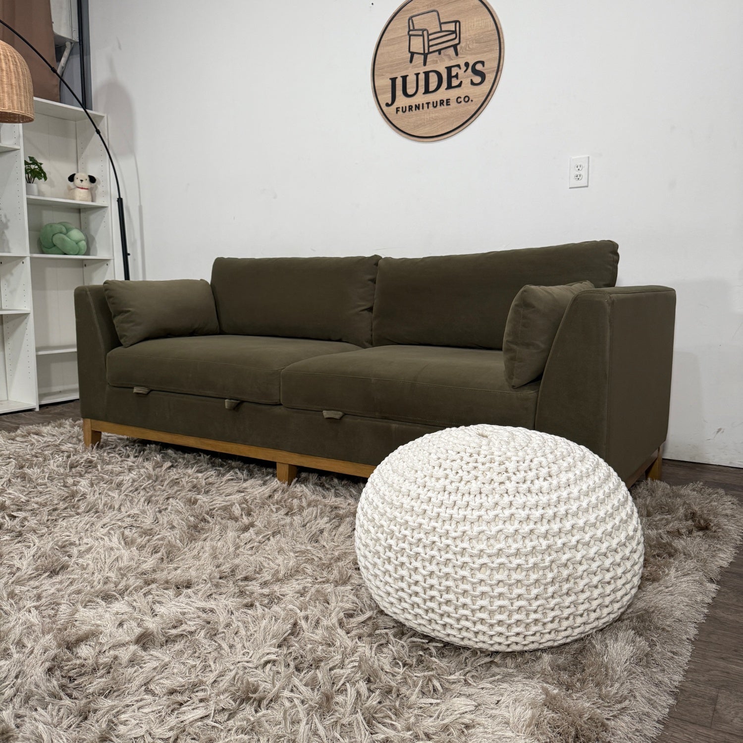 Thomasville Mokena Fabric Stationary Sofa with Storage
